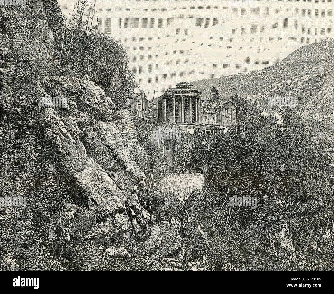 Tivoli Tempio di Vesta e monte Catillo Stock Photo - Alamy