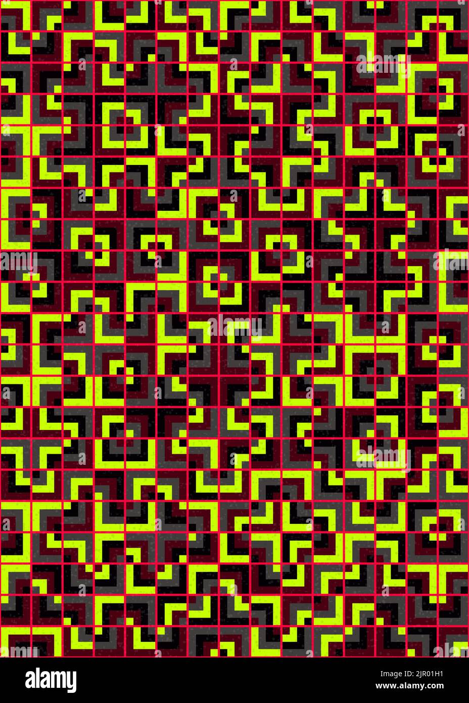 Abstract Geometrical generative computational art illustration Stock ...