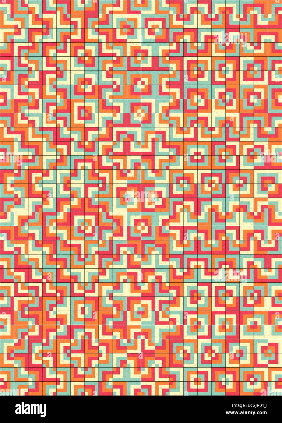 Abstract Geometrical generative computational art illustration Stock ...