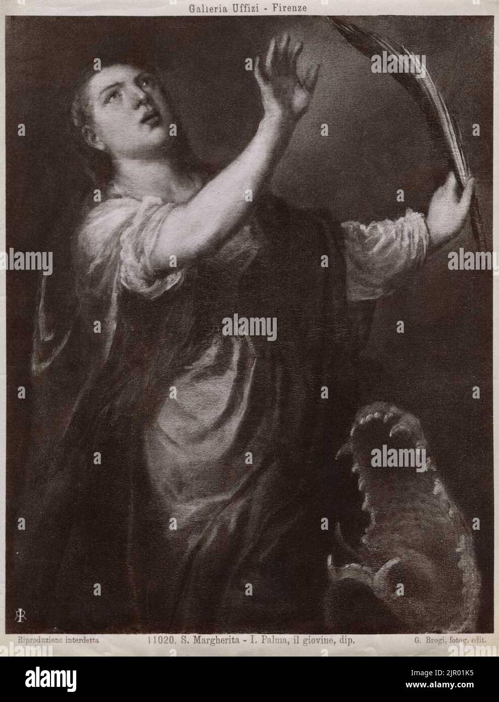 Tiziano - Santa Margherita d'Antiochia e il drago, inventario 1890, n ...