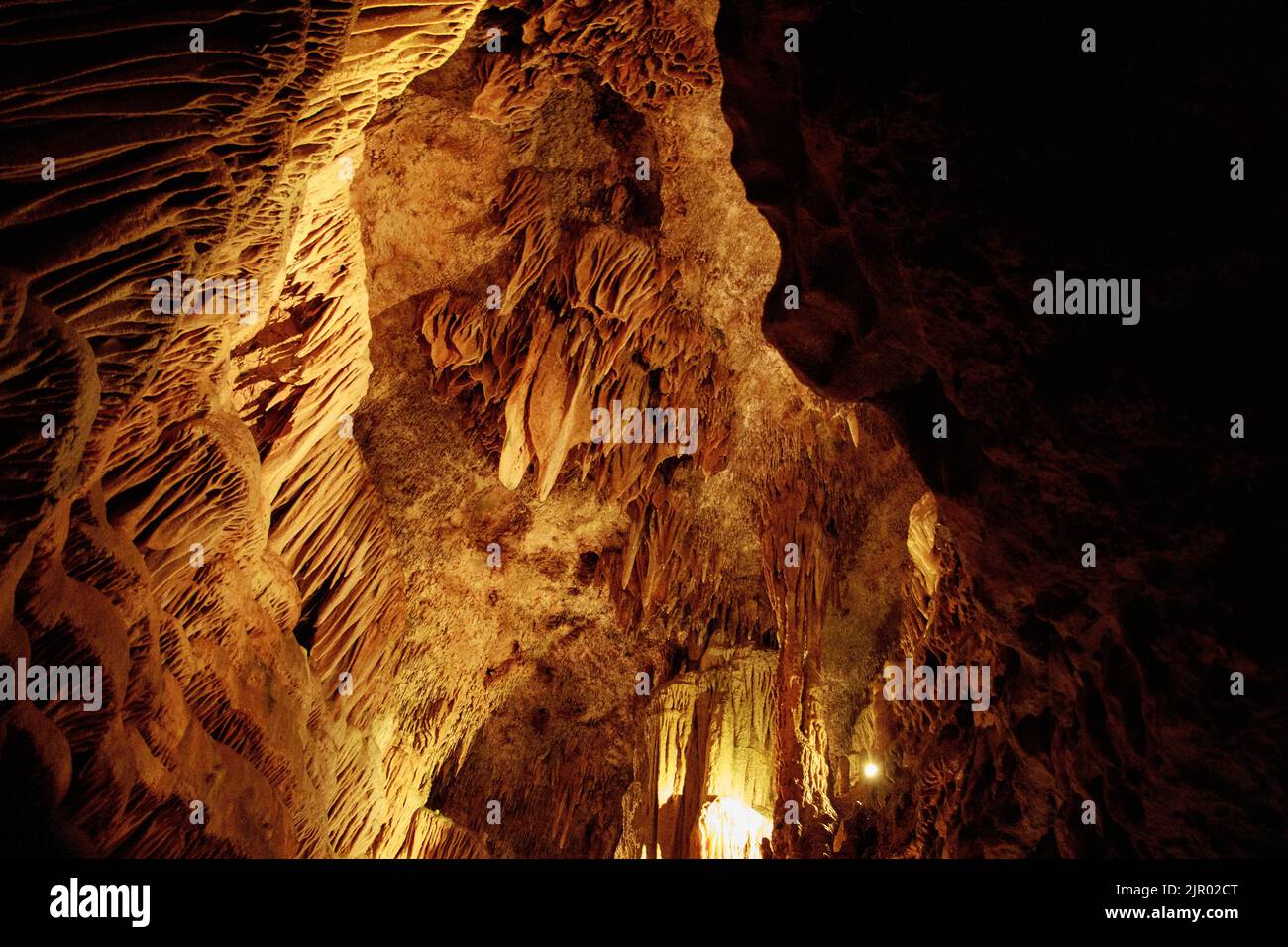 A stalactite formation inside a cave Stock Photo - Alamy