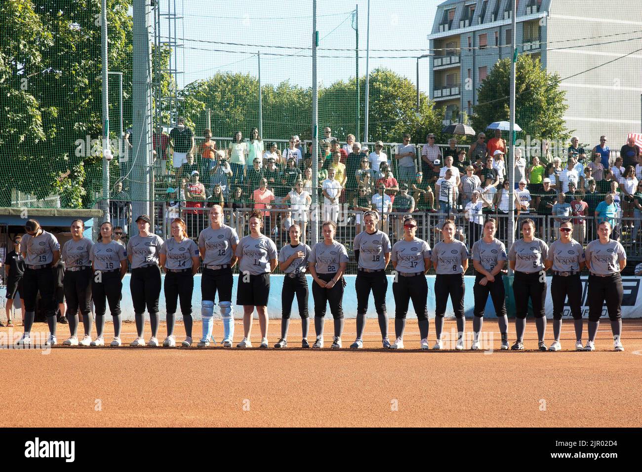 Bollate Softball 1969 center, Bollate, Italy, August 20, 2022, Players ...