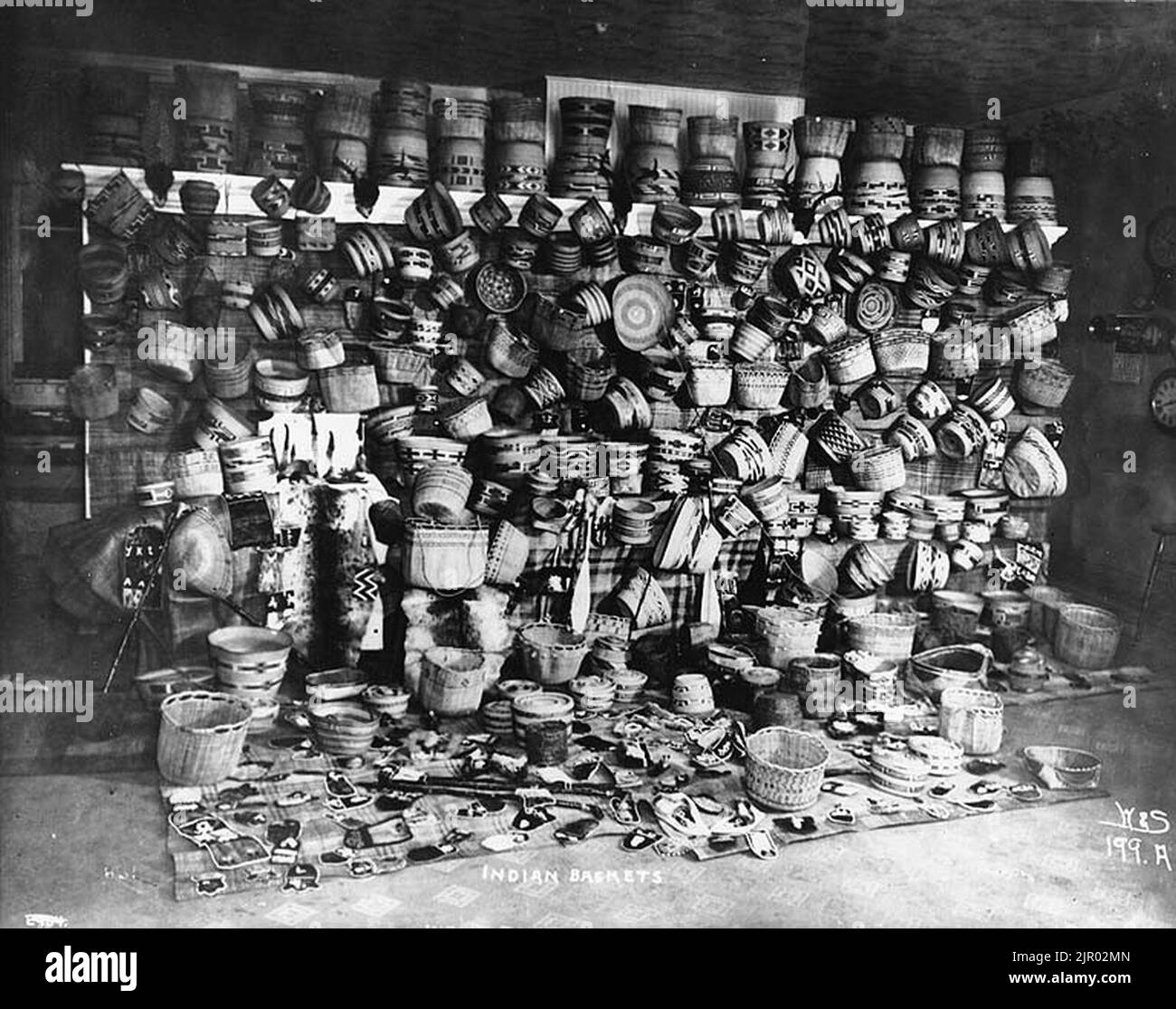 Tlingit and Aleut baskets and beadwork, ca 1898 Stock Photo - Alamy
