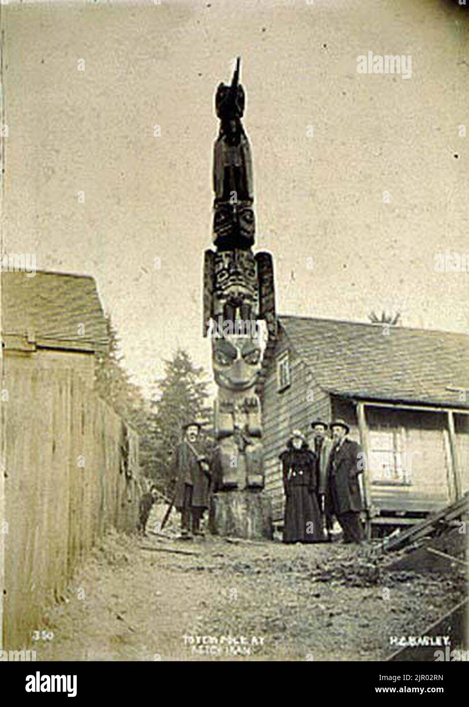 Tlingit totem pole known as ''Kyan'' at Ketchikan, Alaska, ca 1900 ...