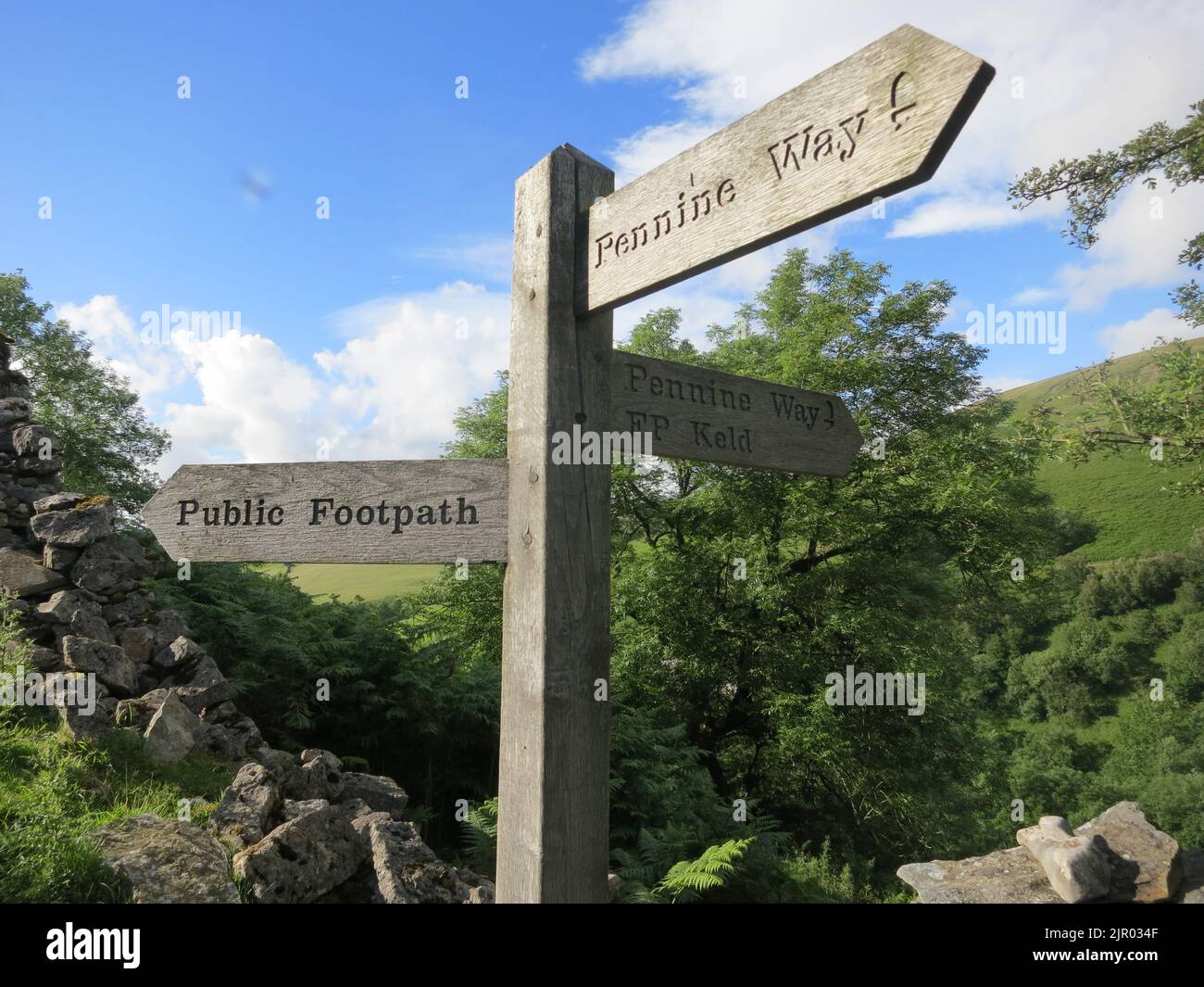 The Pennine Way National Trail Long-distance hiking trail. England. UK ...