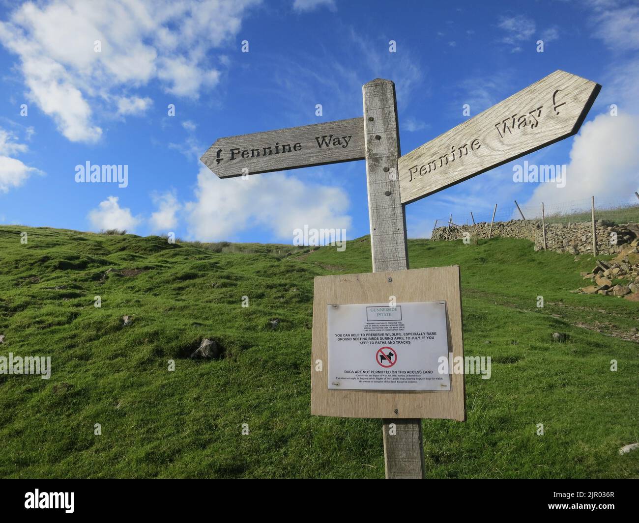 The Pennine Way National Trail Long-distance hiking trail. England. UK ...