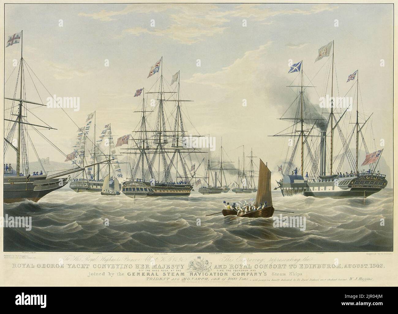 To - Prince Albert - This Engraving representing the Royal George Yacht ...