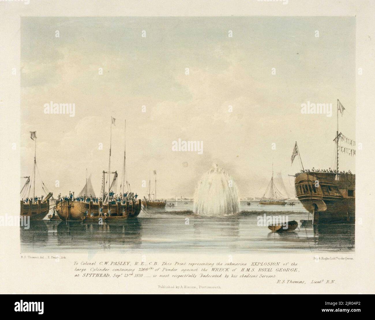 To Colonel C.W. Pasley, R.E.C.B. This print representing the submarine ...