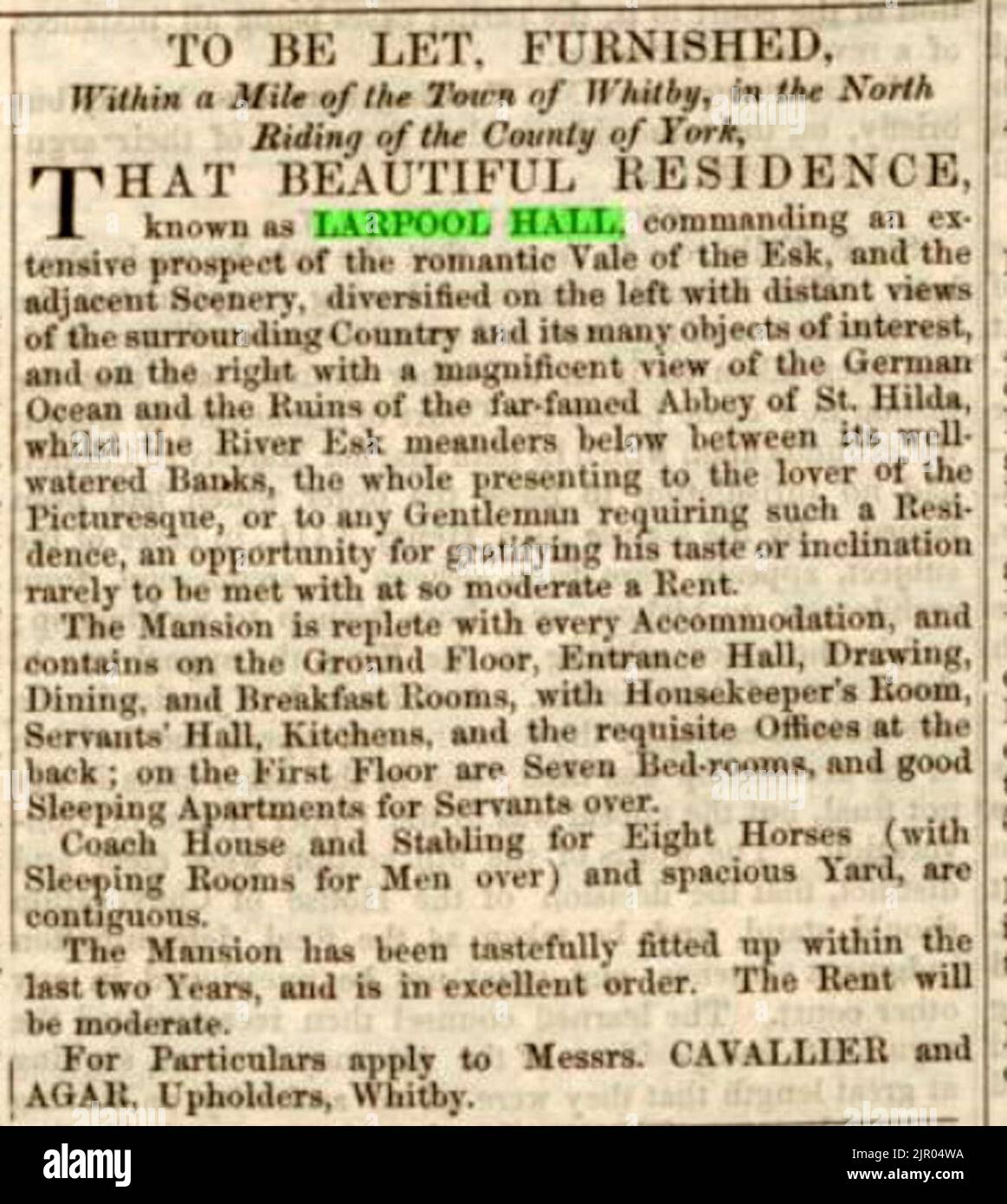 Larpool hall hi-res stock photography and images - Alamy