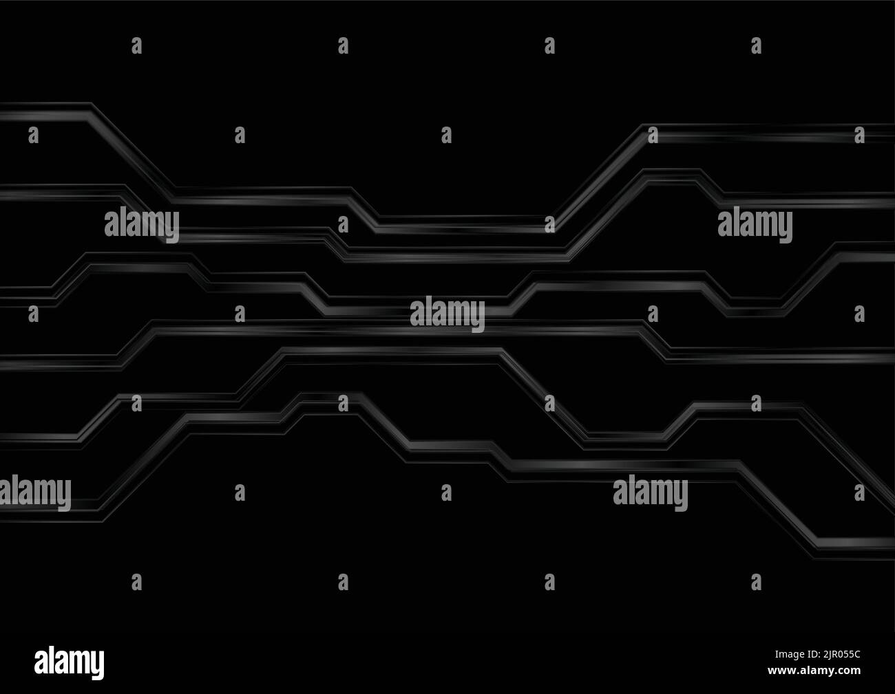 Glossy dark circuit board lines abstract technology background. Vector ...