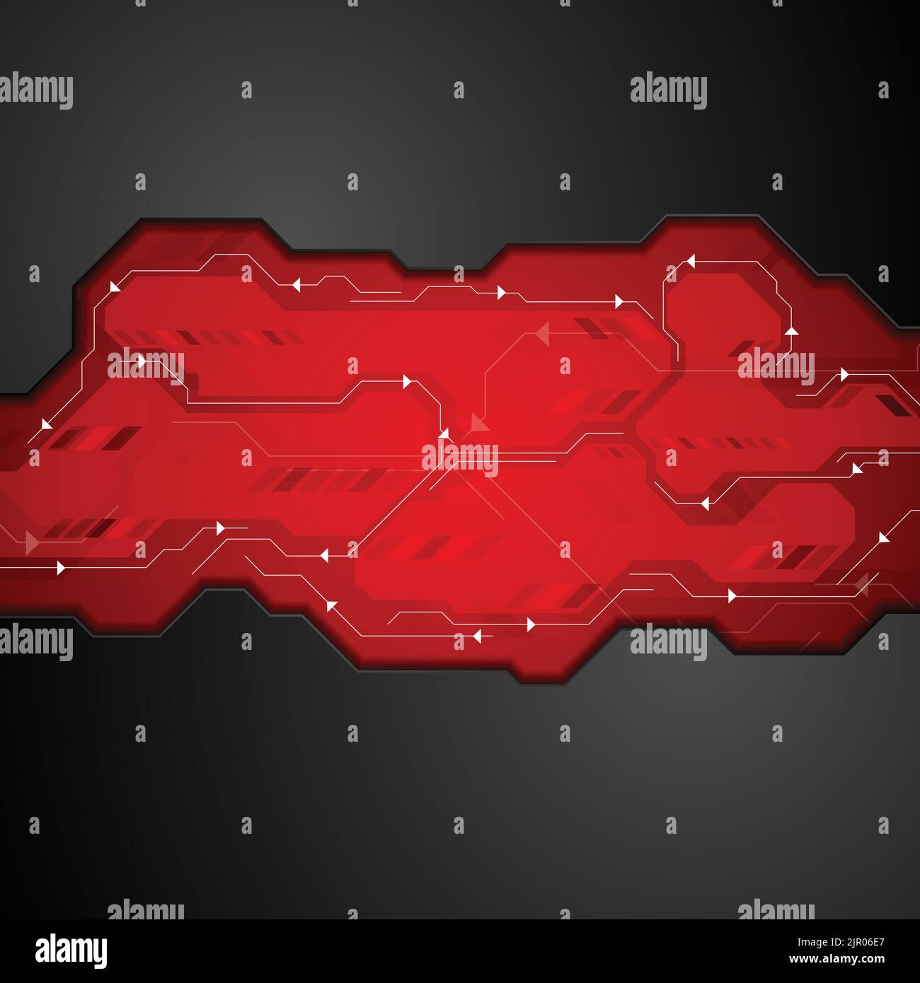 Red and black abstract technology futuristic background. Vector design ...