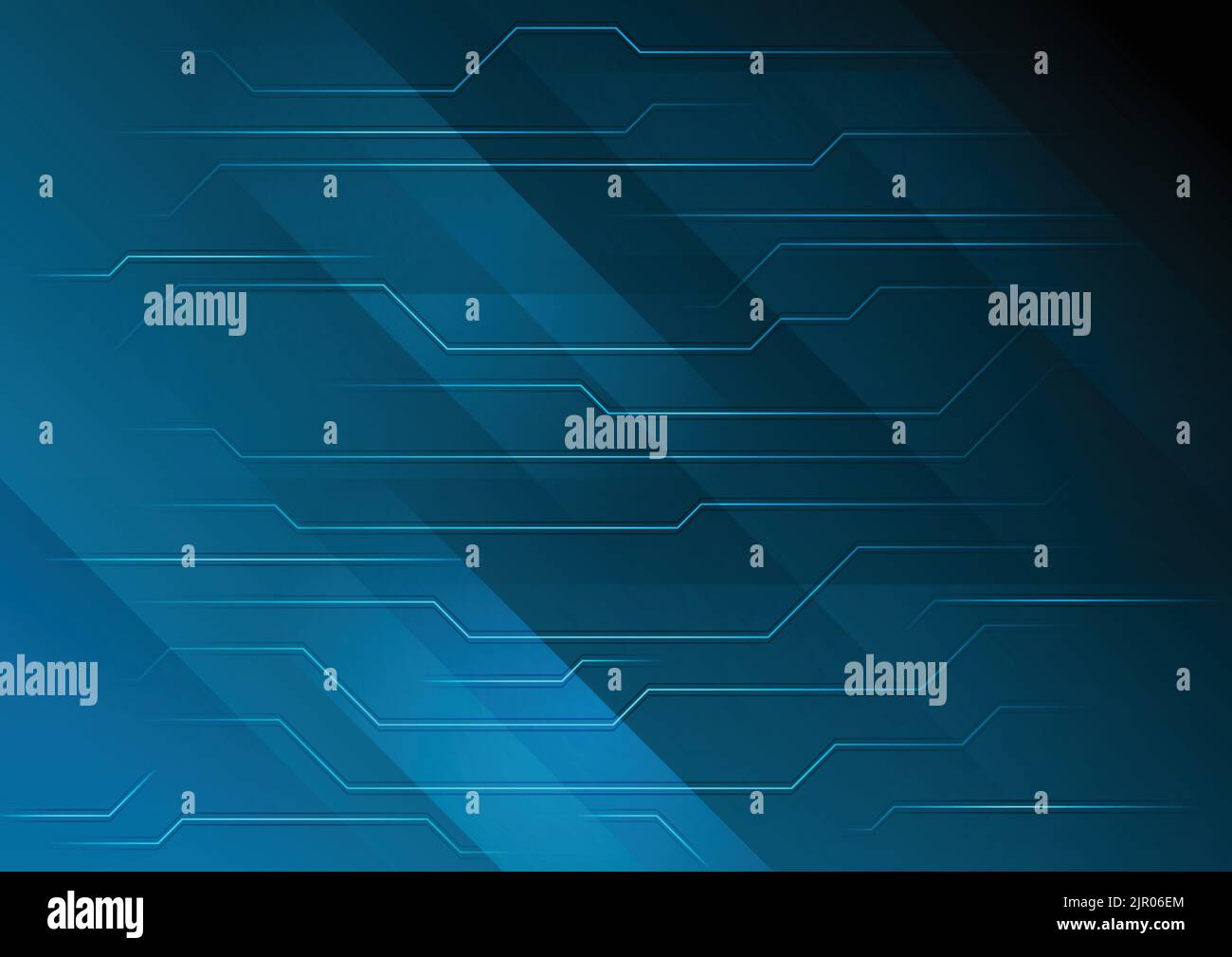 Dark blue abstract technology circuit board background. Futuristic ...