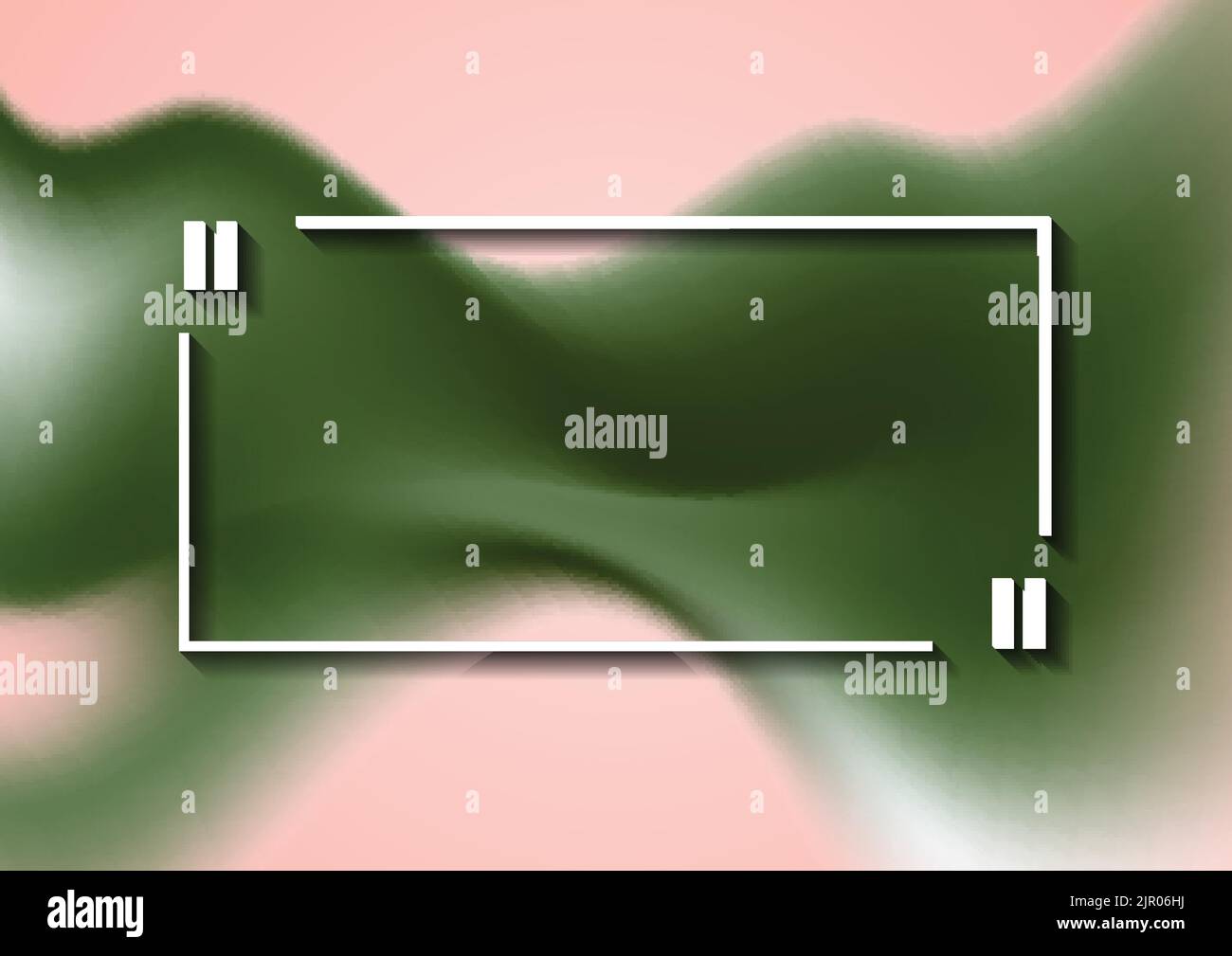 Green smooth waves corporate abstract background with quote speech ...