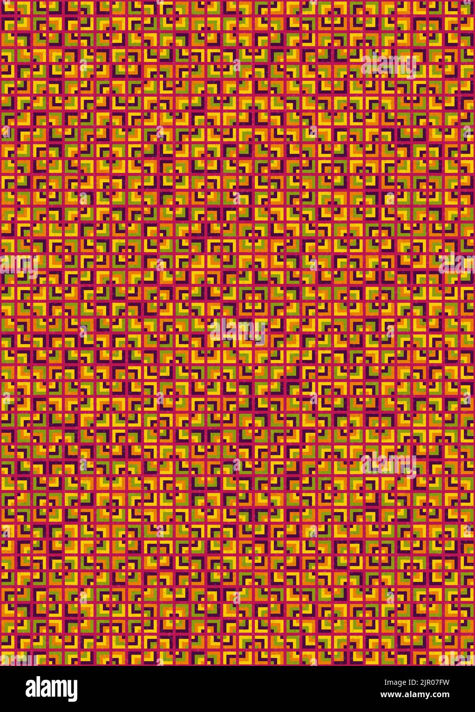 Abstract Geometrical generative computational art illustration Stock ...