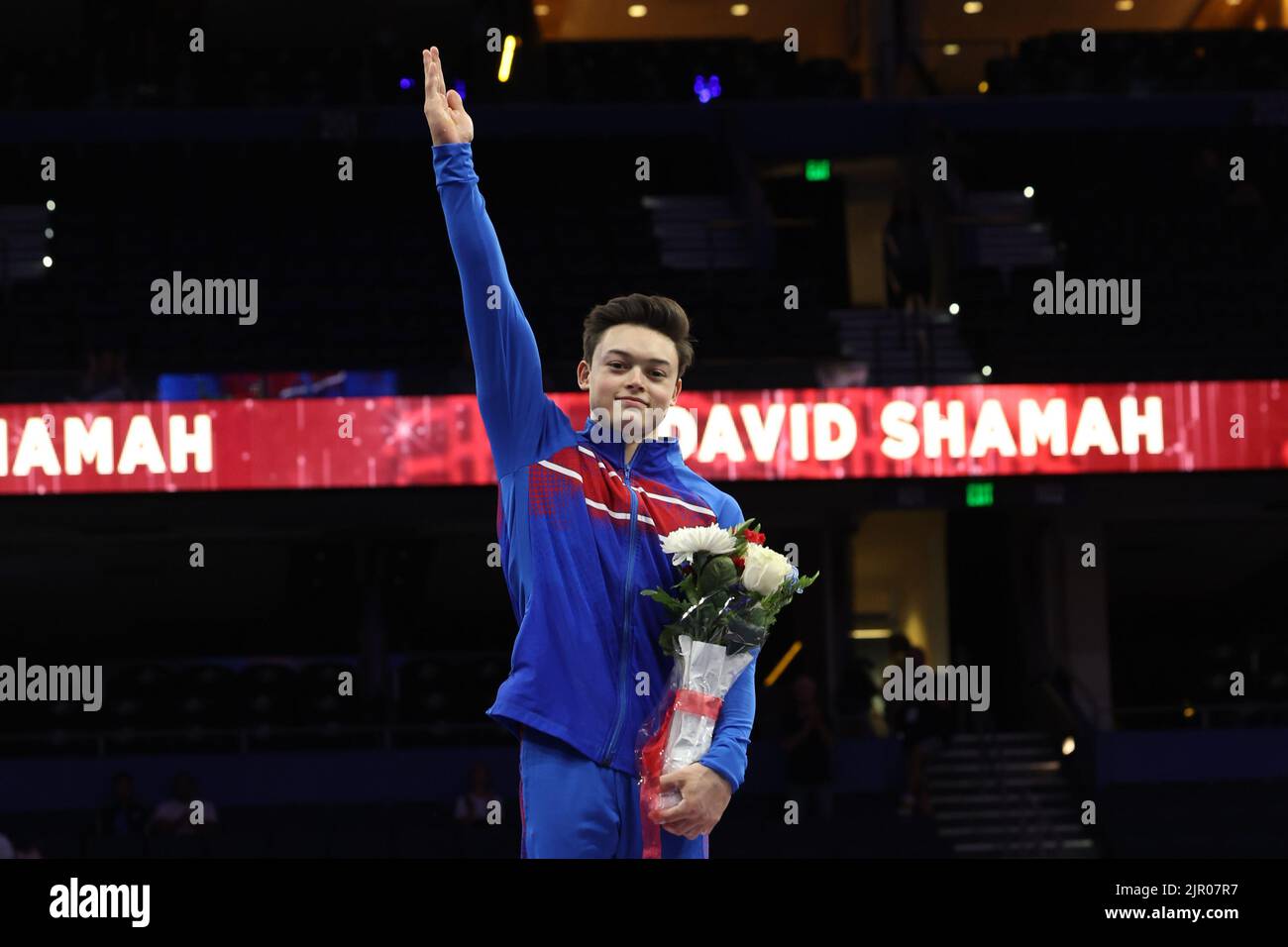 August 20, 2022: David Shamah (WOGA) won the all-around for junior men ...