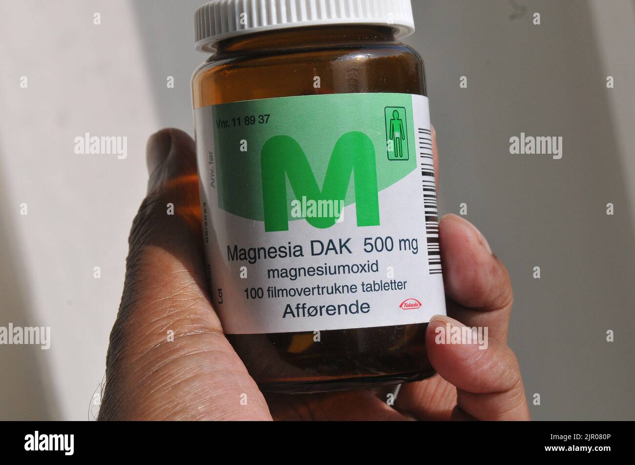 Kastrup/Copenahgen /Denmark/21 August 2022/ Magnesia dak 500 mg tables ...