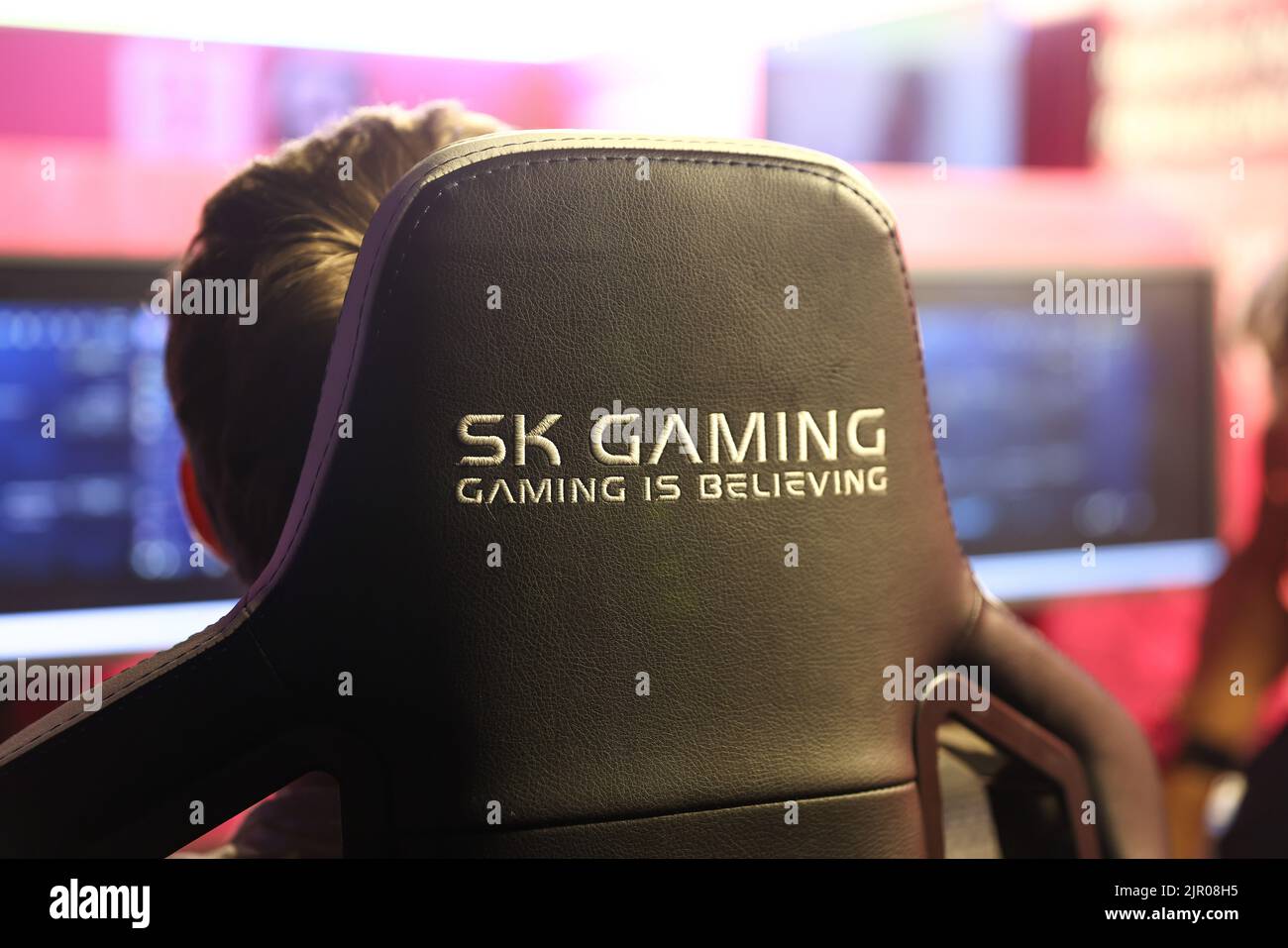 Berlin, Germany. 20th Aug, 2022. The logo of the team "SK Gaming" at ...