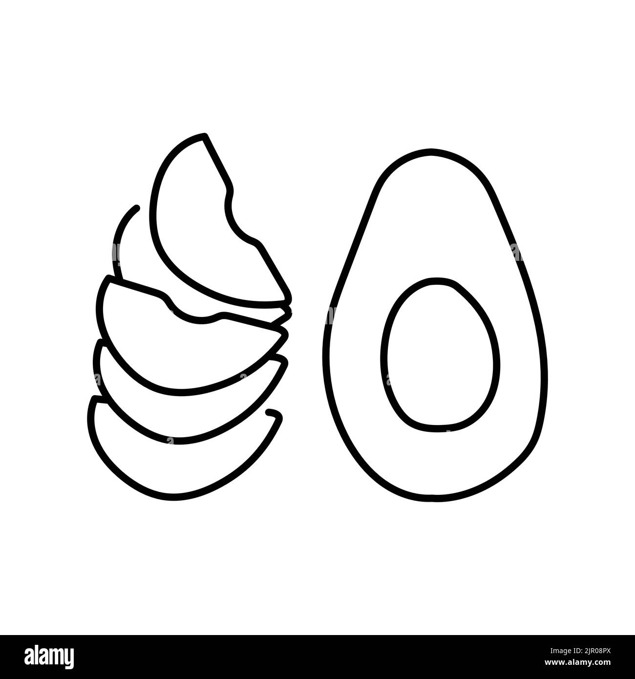 Avocado slices Black and White Stock Photos & Images - Alamy