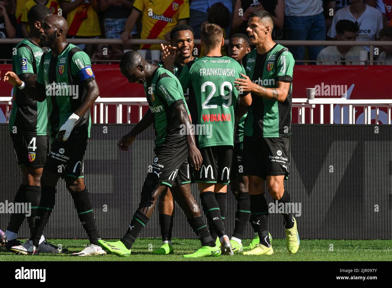 Lois Openda - Ligue 1 Monaco v Lens in Monaco on August 20, 2022. Photo ...