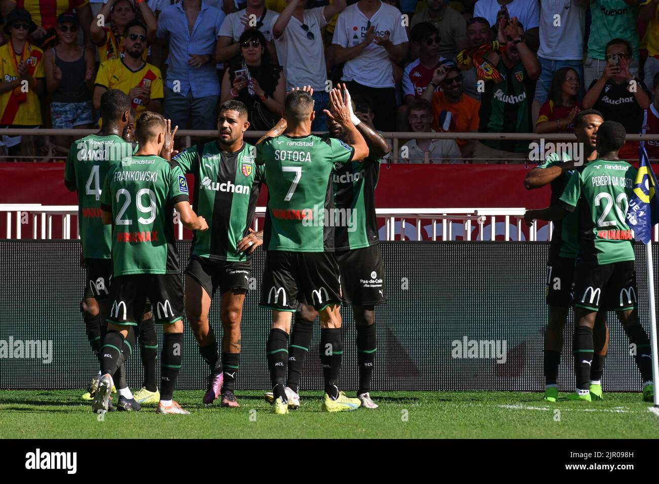 Lois Openda - Ligue 1 Monaco v Lens in Monaco on August 20, 2022. Photo ...