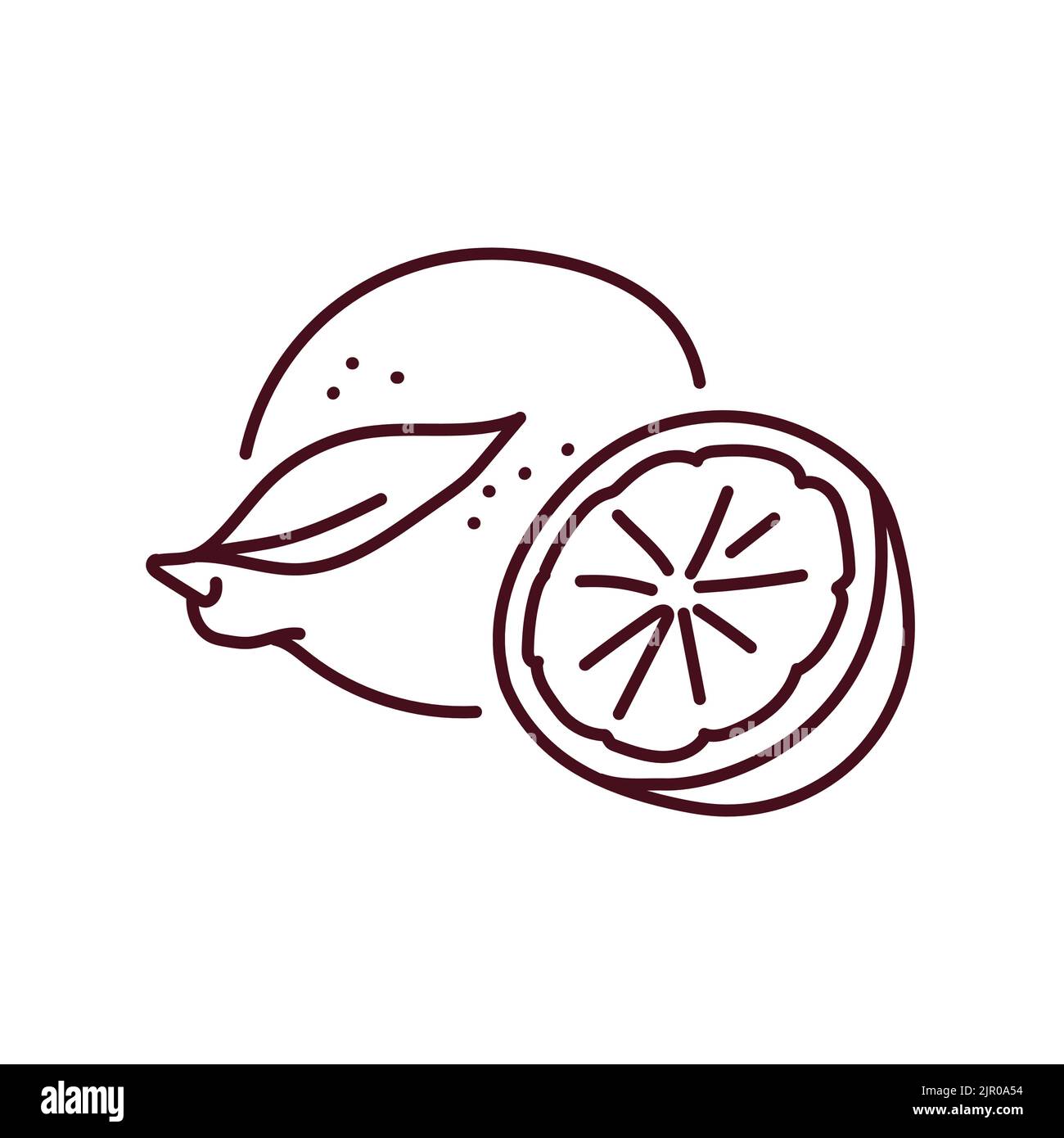 Lemon half color line Stock Vector Images - Alamy