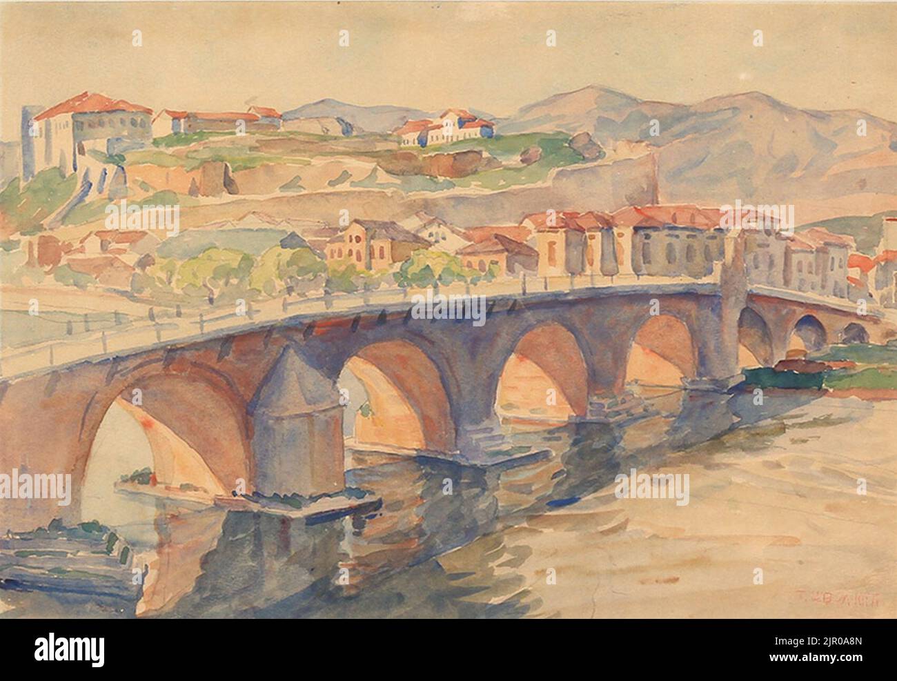 Todor Švrakić - Most cara Dušana na Vardaru, 1919 Stock Photo - Alamy