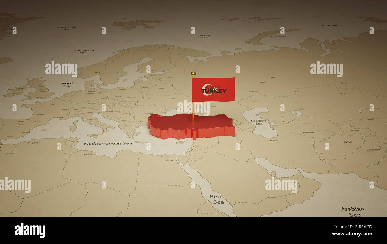 3D Turkey map with freedom banner template. Web banner ads for social ...