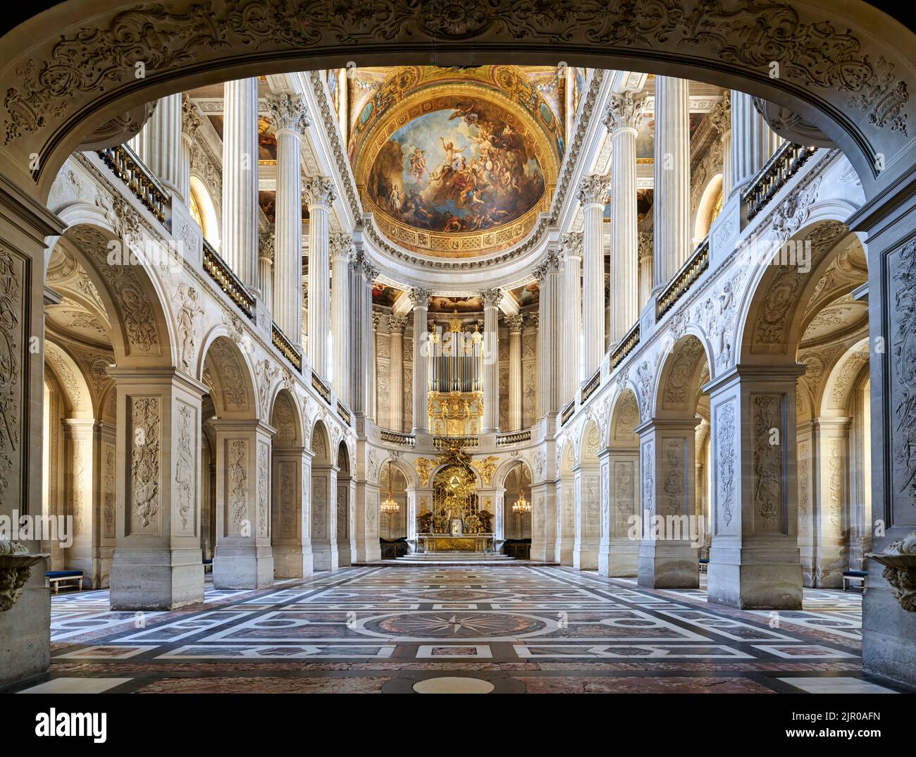 The Palace of Versailles. Paris France. The Royal Chapel Stock Photo ...