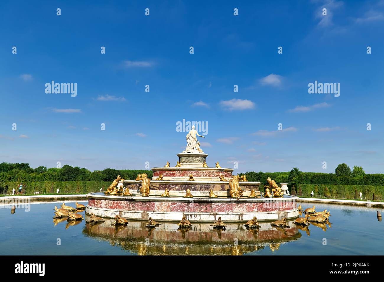 The Palace of Versailles. Paris France. The Gardens. Apollo's Fountain ...
