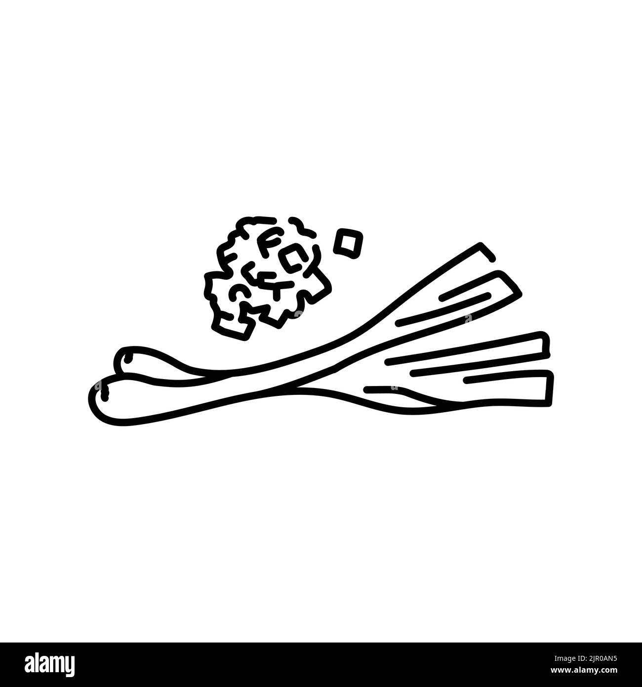 Green onion color line icon. Natural vegetable Stock Vector Image & Art ...