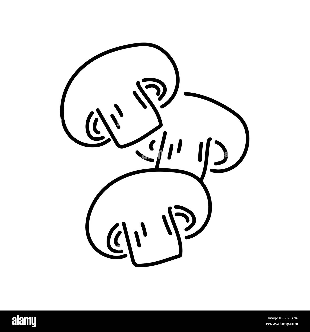 Chopped mushroom color line icon. Natural vegetable Stock Vector Image ...