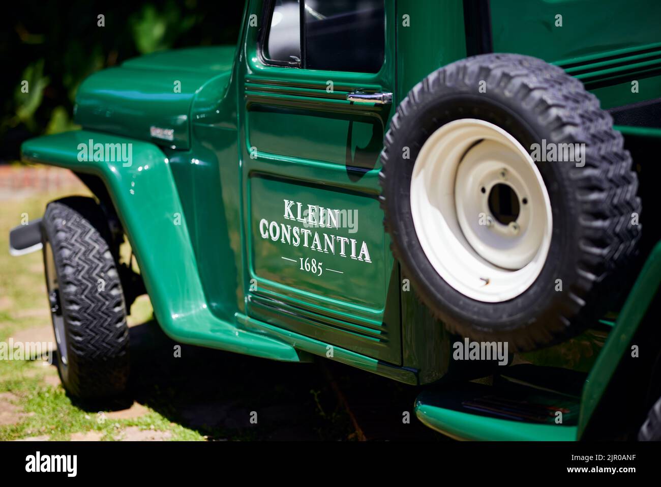 The Wine Estate Klein Constantia historic green truck at Constantia ...
