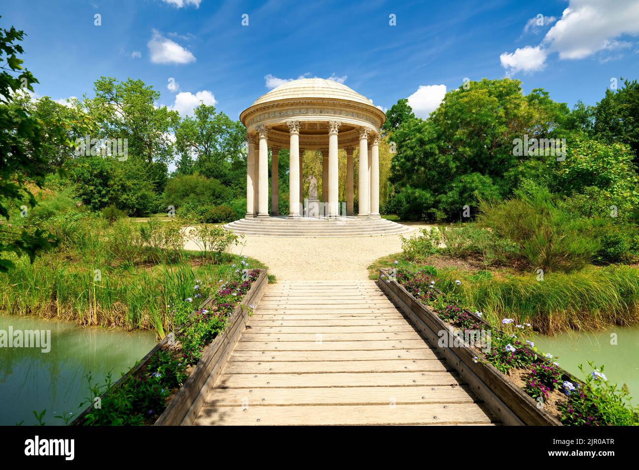 The Palace of Versailles. Paris France. The temple of love at Petit ...