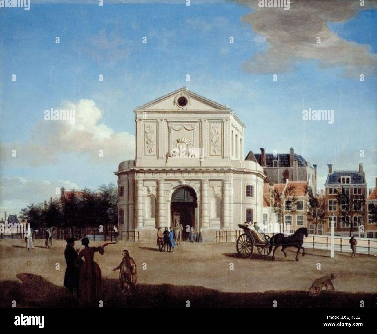 Toeschrijving, Nicolaes Muys - Gezicht op de Delftse Poort Stock Photo ...