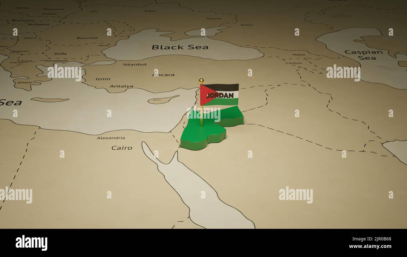 Jordan 3d map design with a freedom post. Web banner ads - Social Media ...