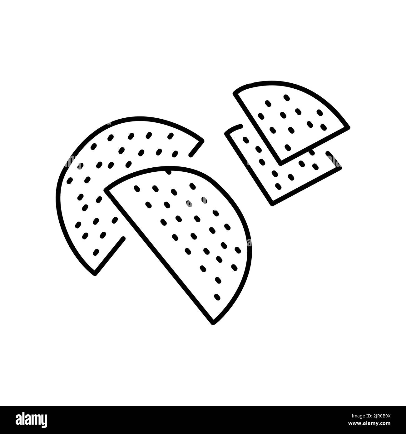 Chopped eggplant color line icon. Natural vegetable Stock Vector Image ...