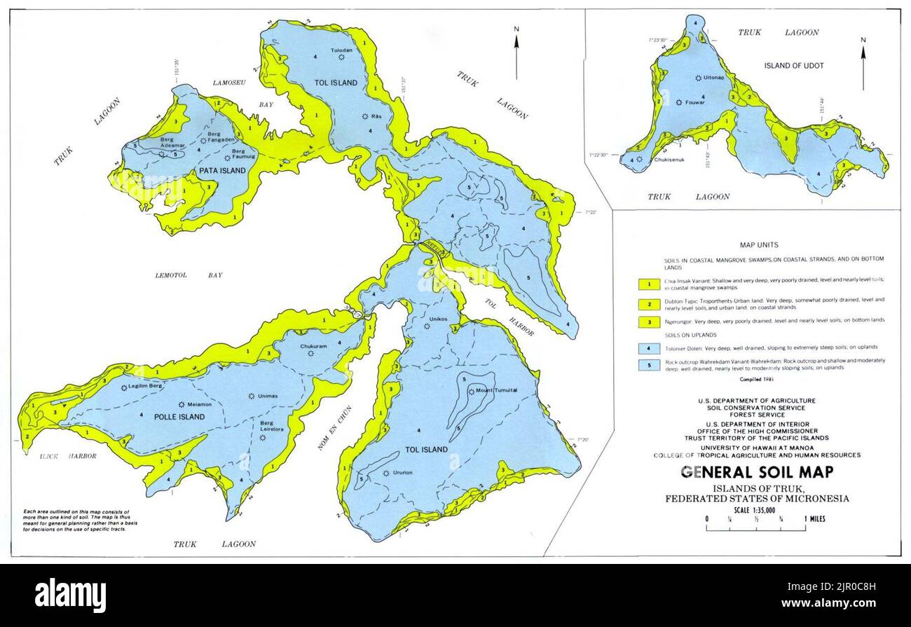 Tol and Udot 1981 soil map Stock Photo - Alamy