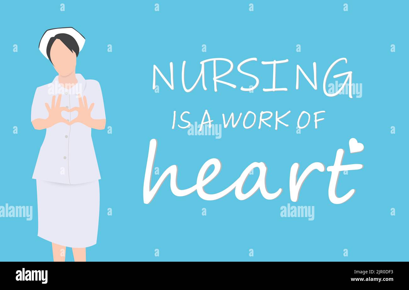 Nursing is a work of heart motivational quote for nurses with nurse ...