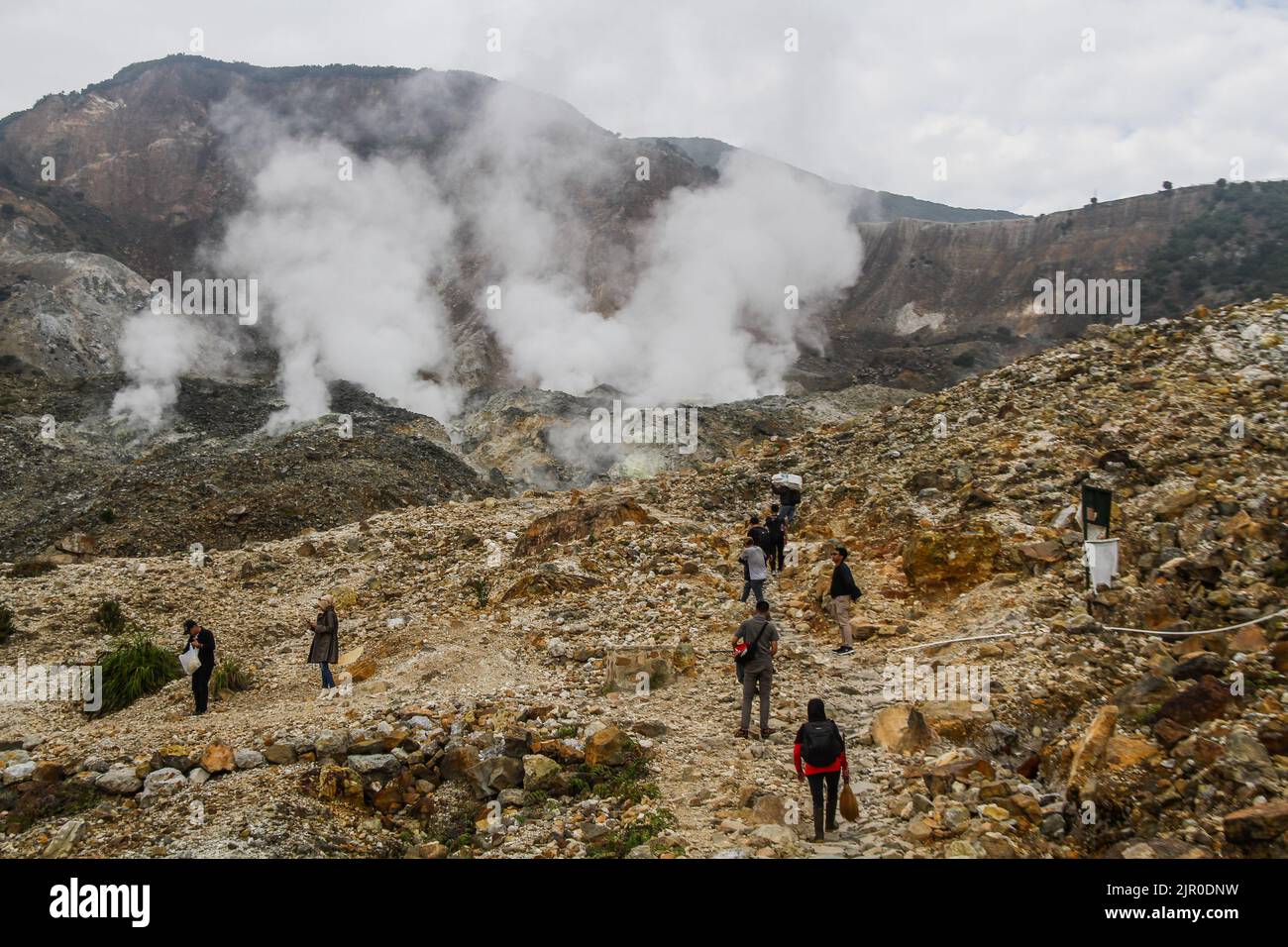 Garut, West Java, Indonesia. 21st Aug, 2022. Tourists are seen enjoy ...