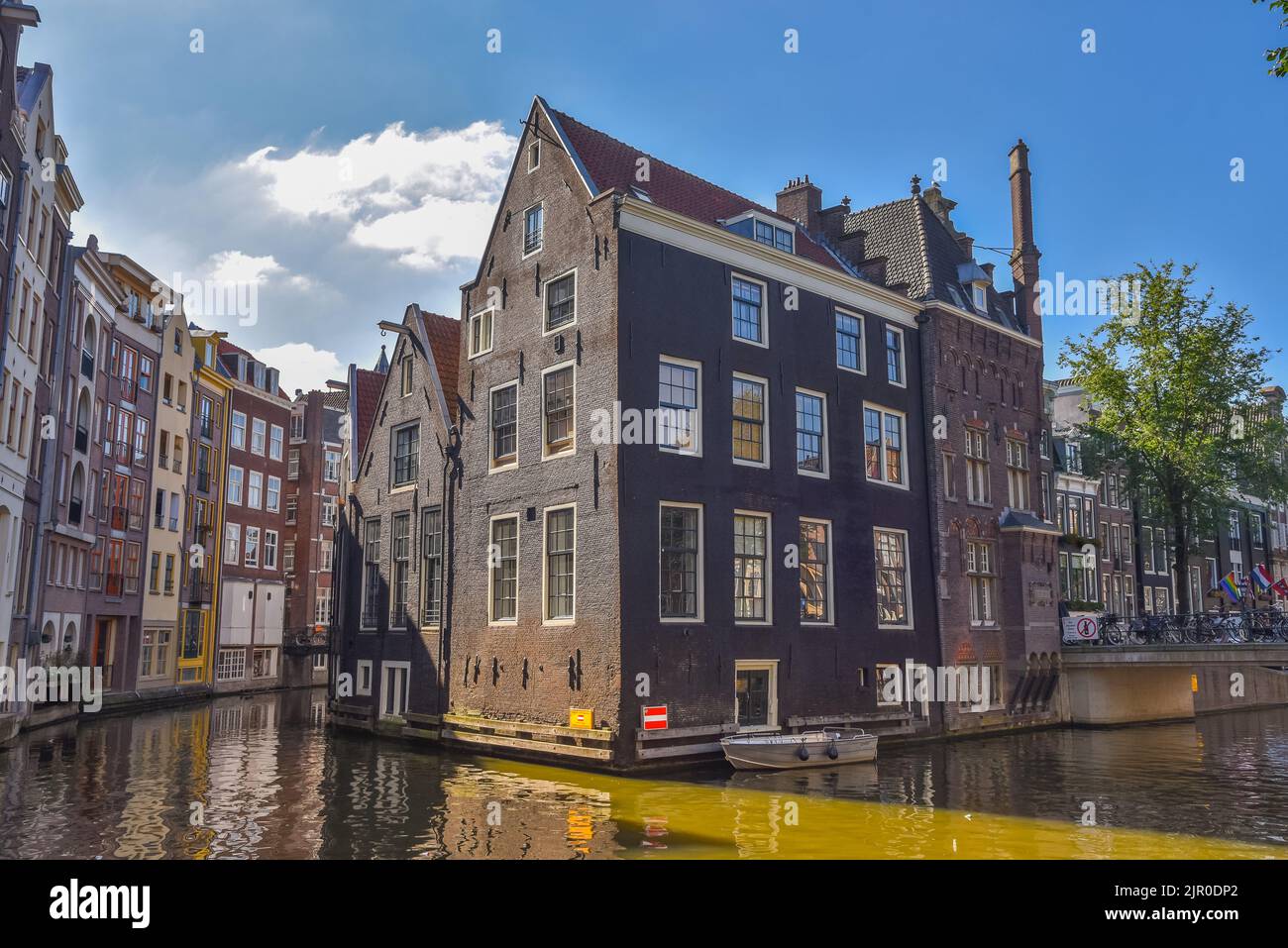 Amsterdam, Netherlands. August 2022. Early morning near the Zeedijk in ...