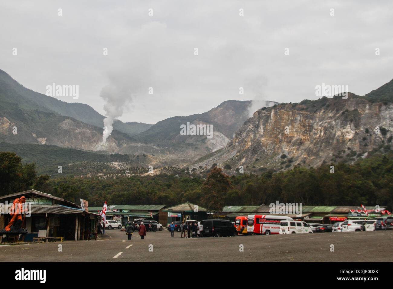 Garut, West Java, Indonesia. 21st Aug, 2022. Sulfur smoke is seen from ...