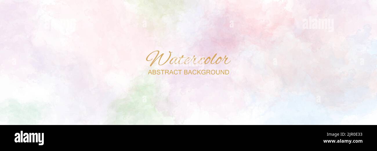 Abstract colorful watercolor horizontal texture rectangle background ...