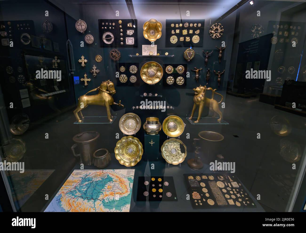 Budapest, Hungary. Artefacts and Interior of Hungarian National Museum ...