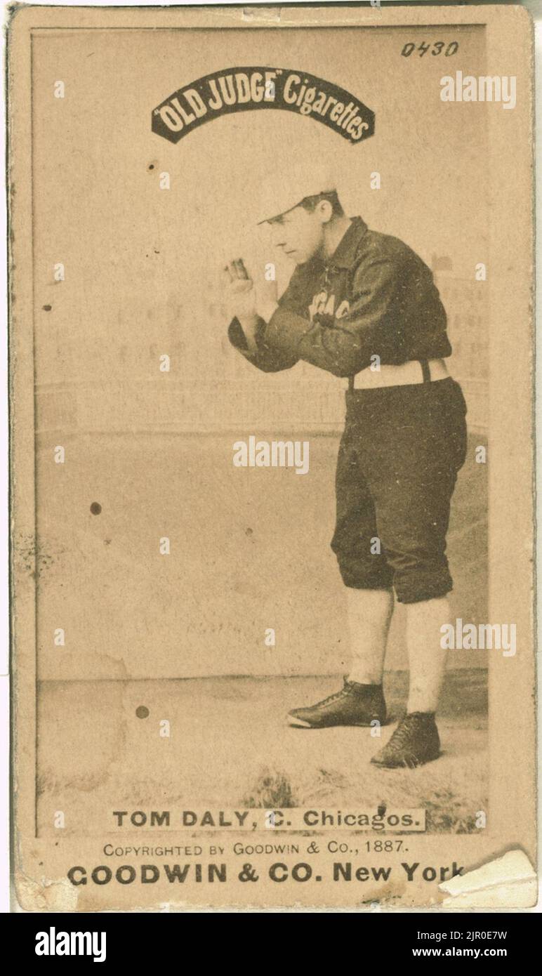 Tom Daly, Chicago White Stockings, baseball card portrait Stock Photo ...