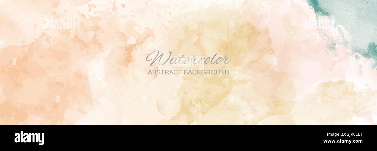 Abstract colorful watercolor horizontal texture rectangle background ...