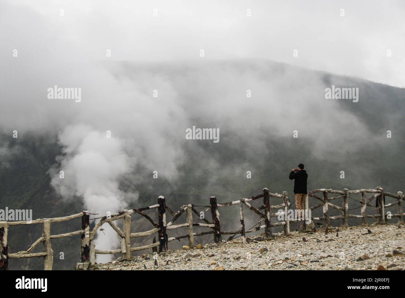 Garut, West Java, Indonesia. 21st Aug, 2022. A man is seen taking ...