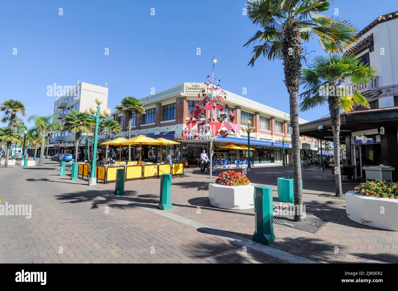 One of Napier's attractive shopping streets, Emerson Street in Napier ...