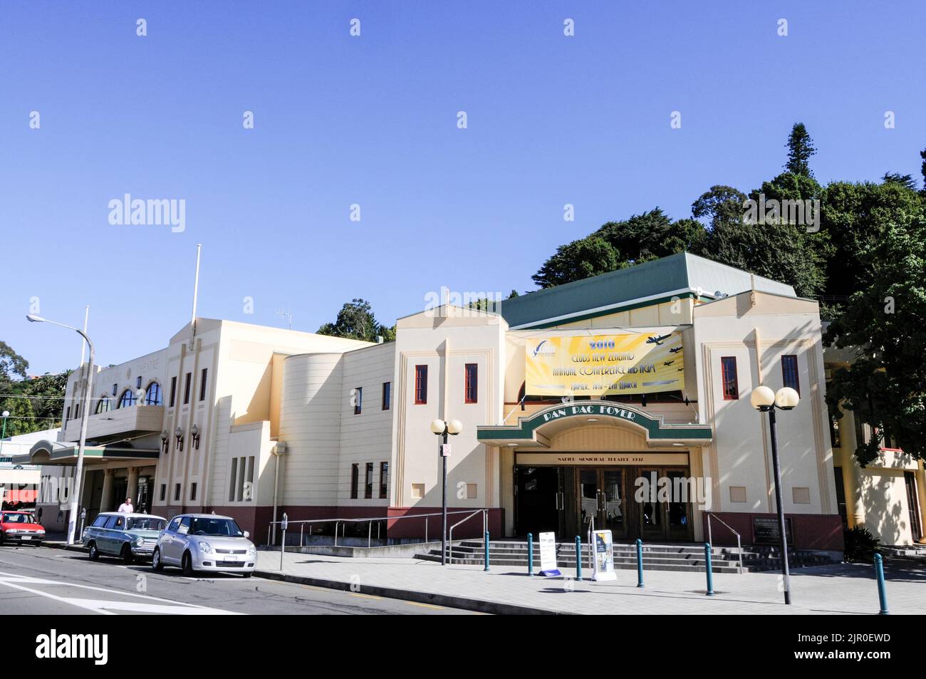 The Pan Pac Foyer theatre in Napier, a coastal city on Hawkes Bay on ...