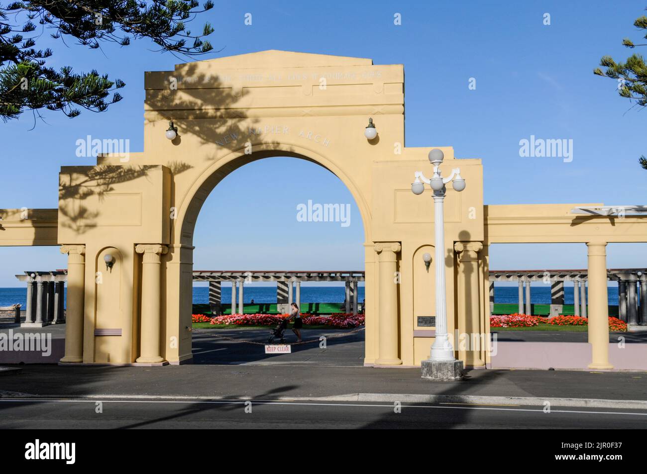 The Colonnade and Sound shell Gardens in Marine Parade in Napier, a ...