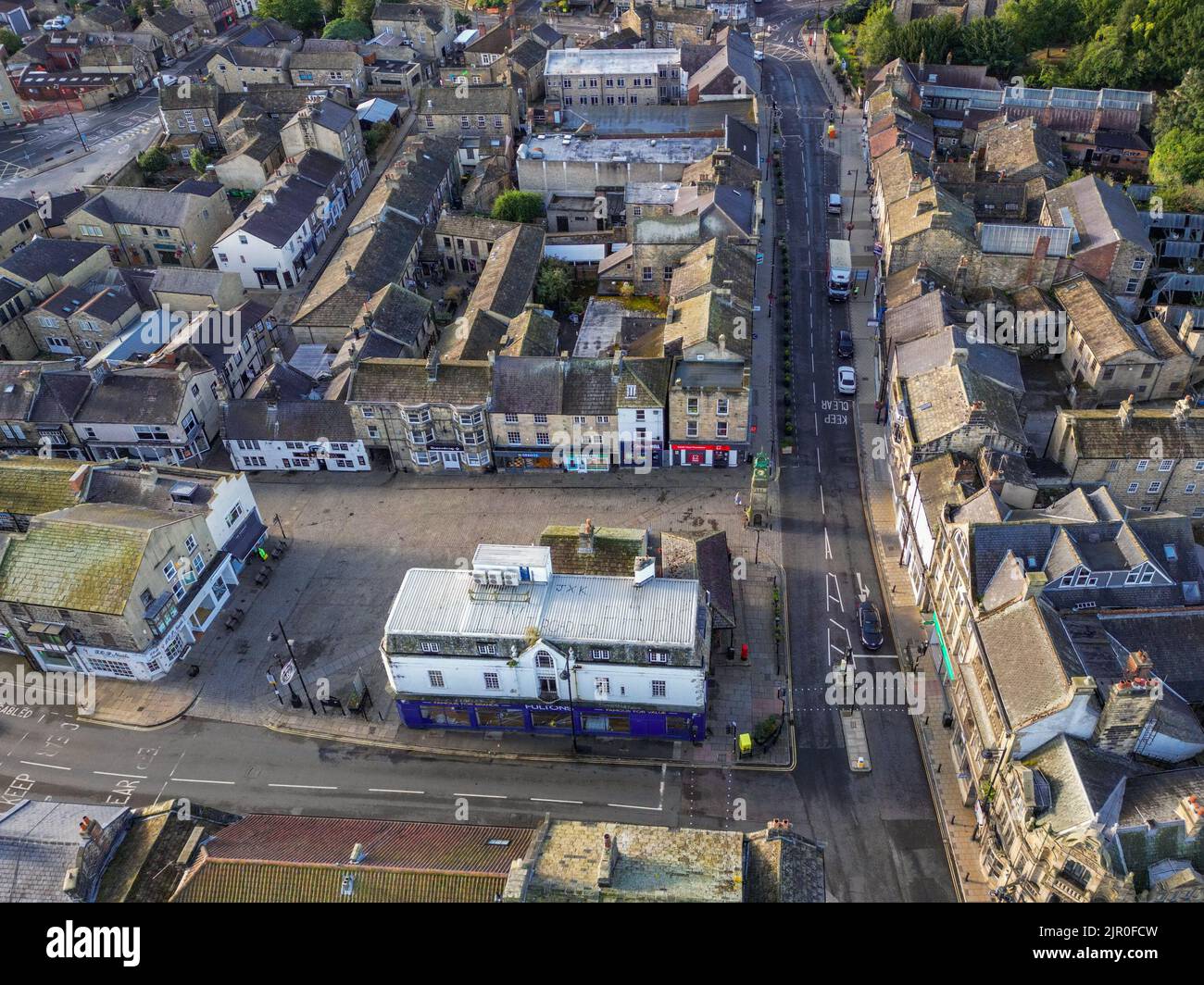 Aerial view of Otley town centre. A market town in West Yorkshire Stock ...